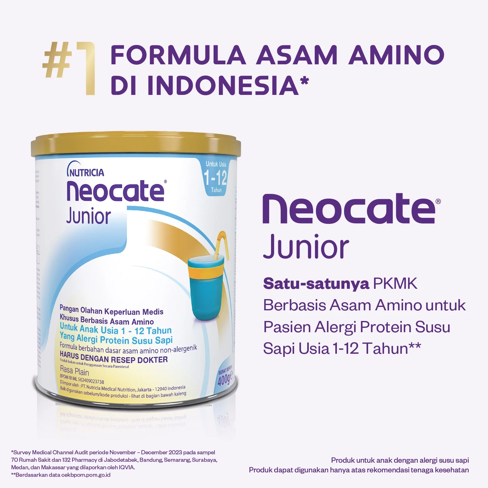 Neocate Junior, Susu Alergi Susu Sapi Anak Usia 1-12 Tahun